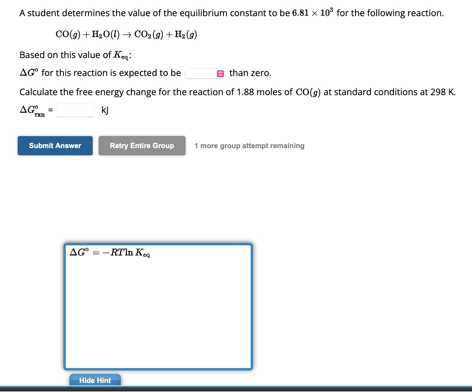 A student determines the value of the equilibrium | Chegg.com
