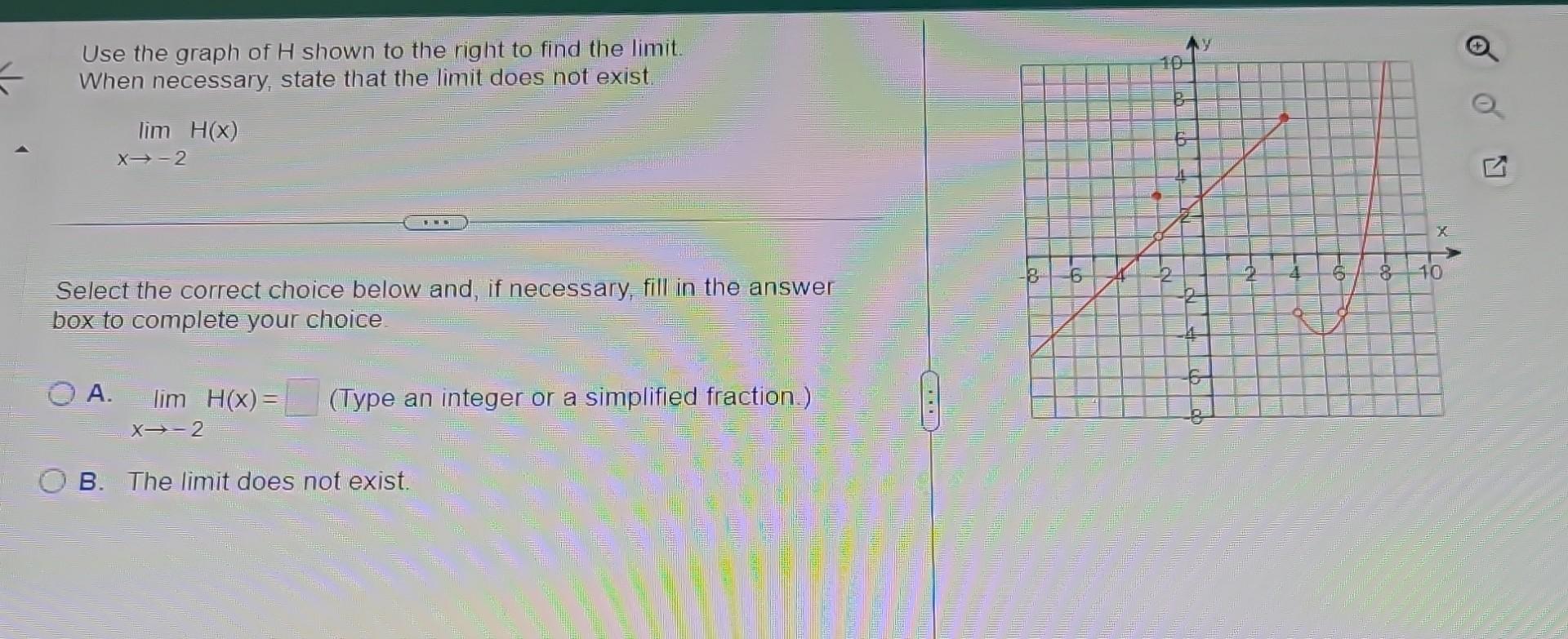 Solved Use the graph of H shown to the right to find the | Chegg.com