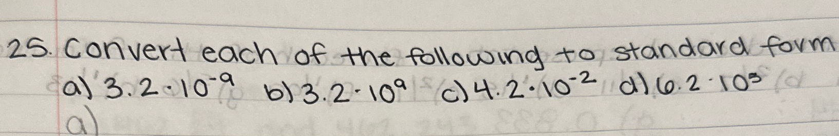 Solved Convert each of the following to standard form | Chegg.com