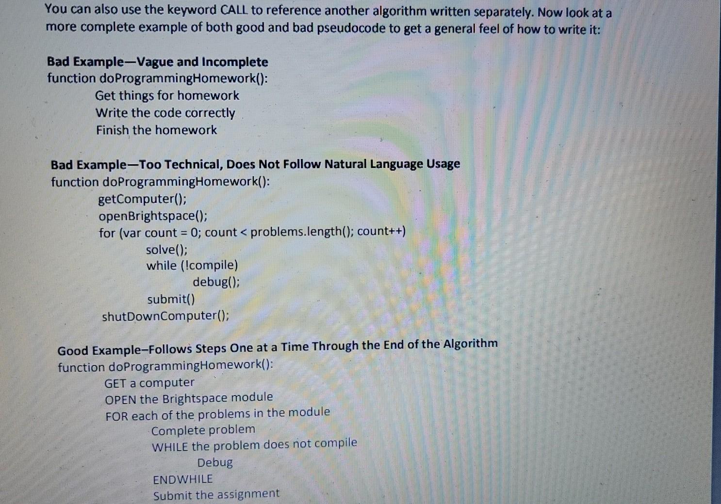 Solved 5-1 Final Project Building Block Two: Pseudocode | Chegg.com
