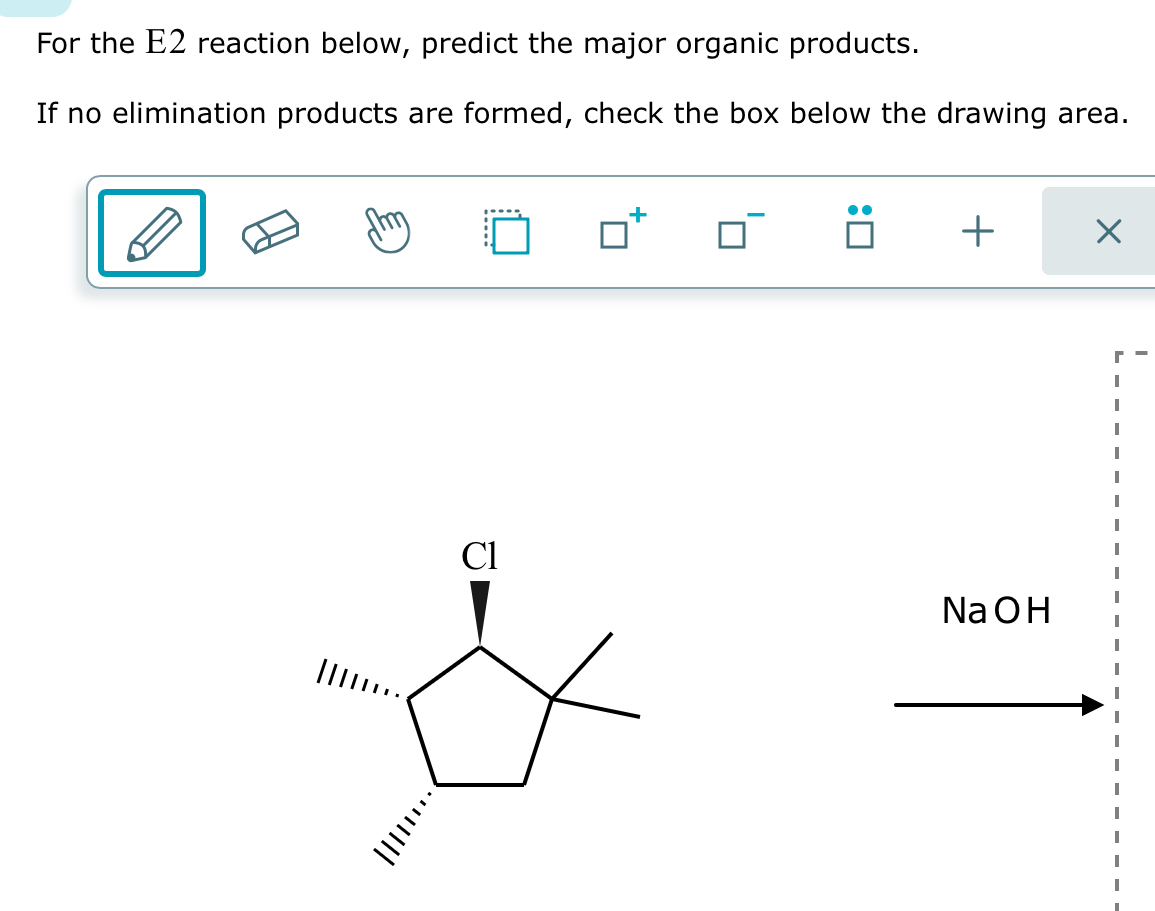 Solved For the E2 ﻿reaction below, predict the major organic | Chegg.com