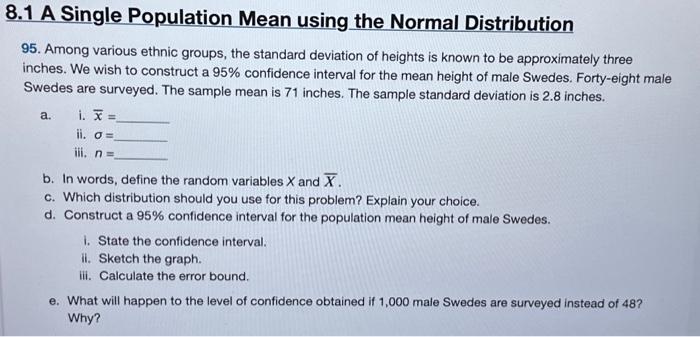 Solved 3.1 A Single Population Mean using the Normal | Chegg.com