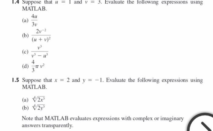 Solved 11 The Following Matlab Statements Plot The Function 4105