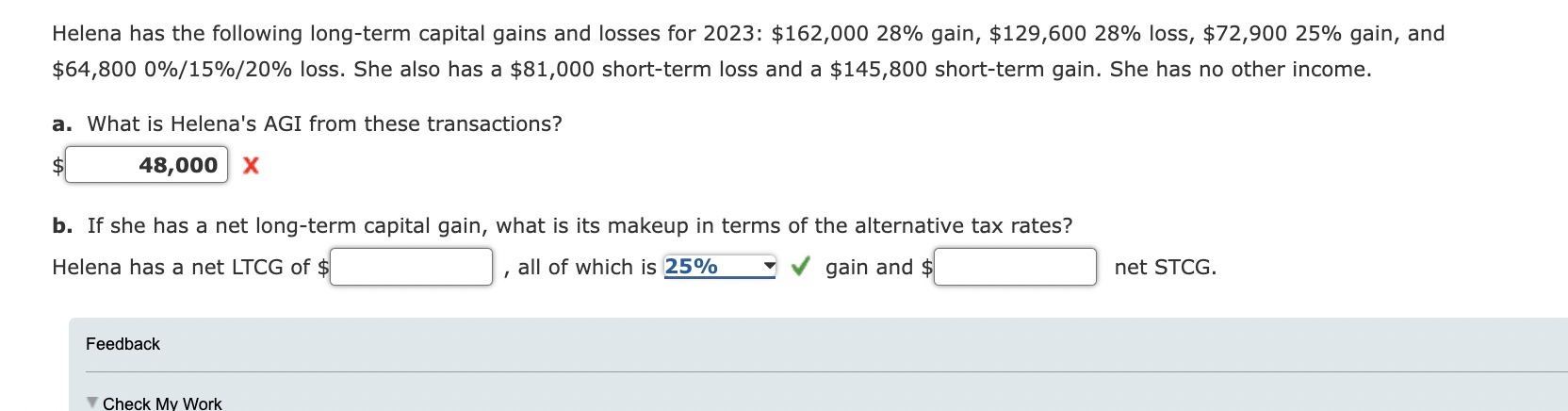 Solved Helena has the following long-term capital gains and | Chegg.com