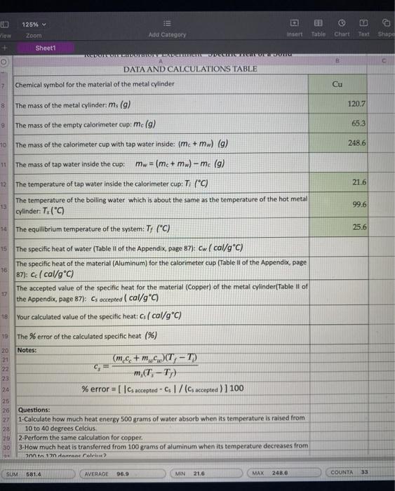 Solved o 125% Zoom Wow Add Category Insert Table Chart Text | Chegg.com