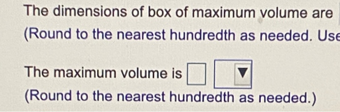 Solved Find the dimensions of the open rectangular box of | Chegg.com