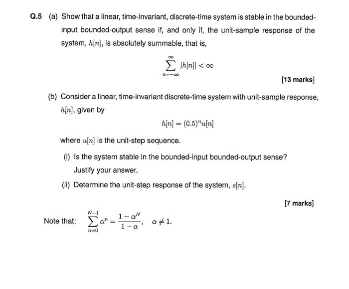 Solved (a) Show that a linear, time-invariant, discrete-time | Chegg.com