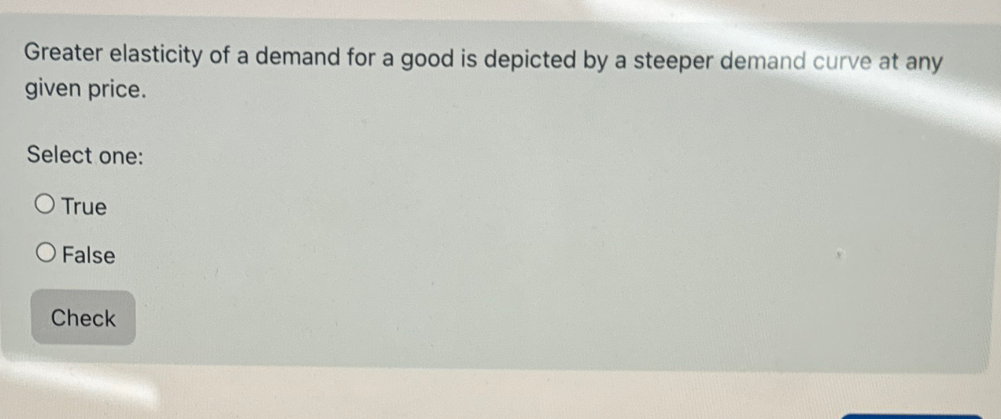 Solved Greater elasticity of a demand for a good is depicted | Chegg.com