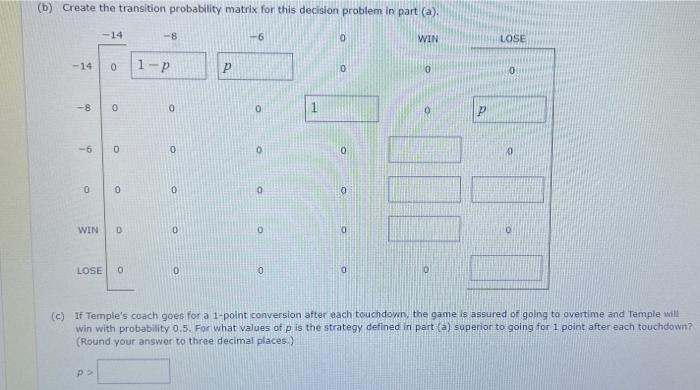 Solved In American football, touchdowns are worth 6 points. | Chegg.com