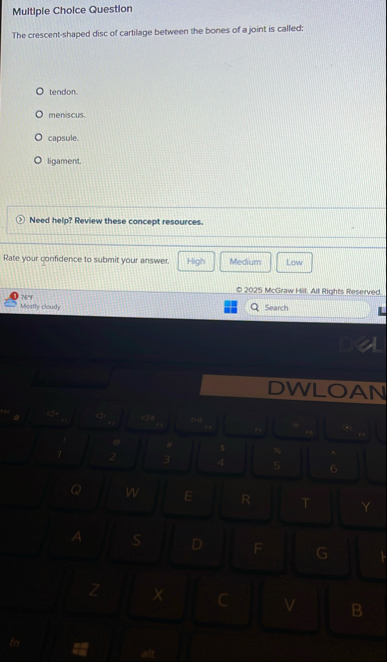 Solved Multiple Cholce QuestionThe crescent-shaped disc of | Chegg.com