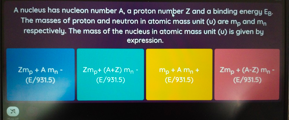 Solved A nucleus has nucleon number A, a proton number Z and | Chegg.com