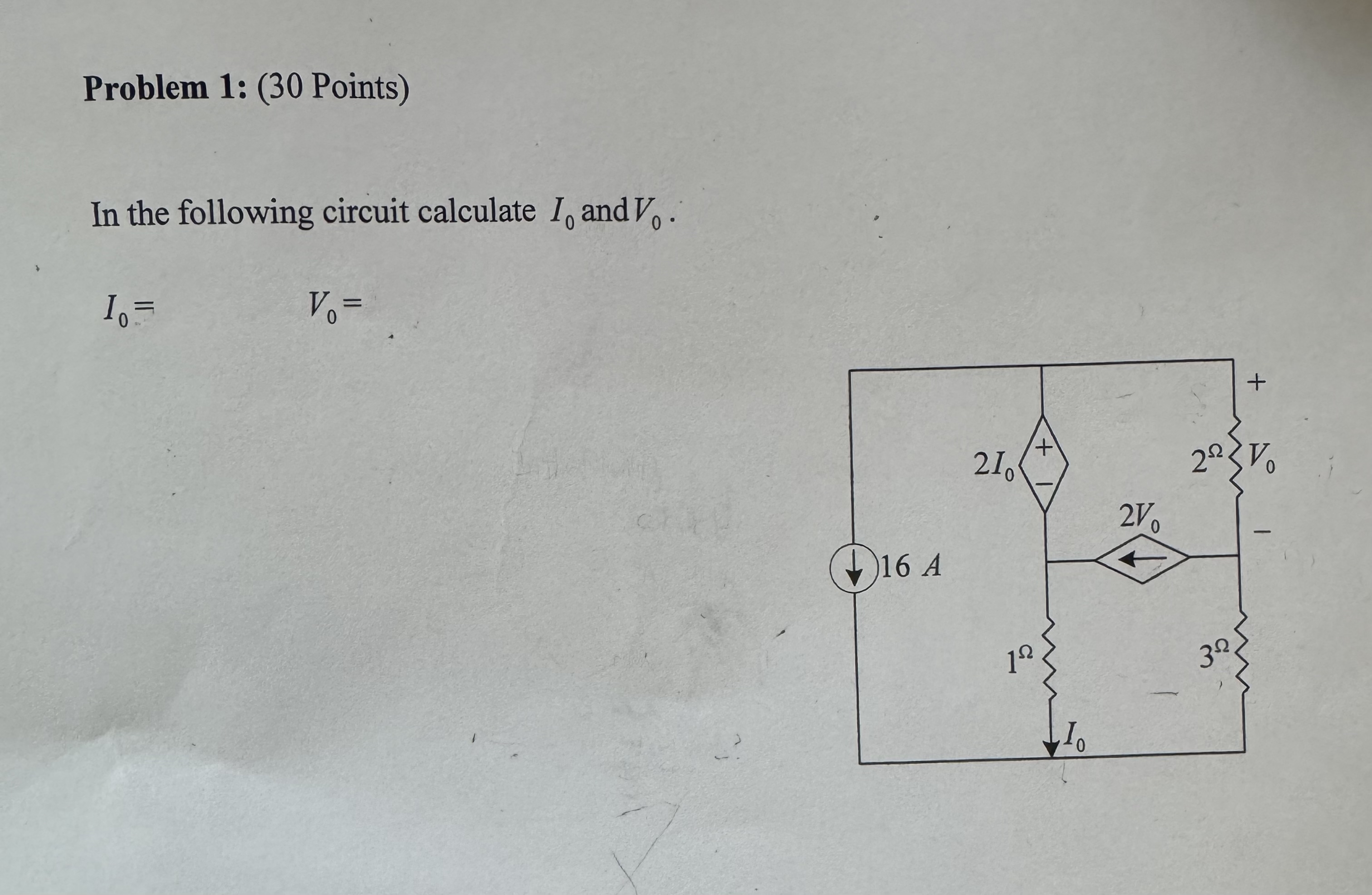 Solved Problem 1: (30 ﻿Points)In the following circuit | Chegg.com