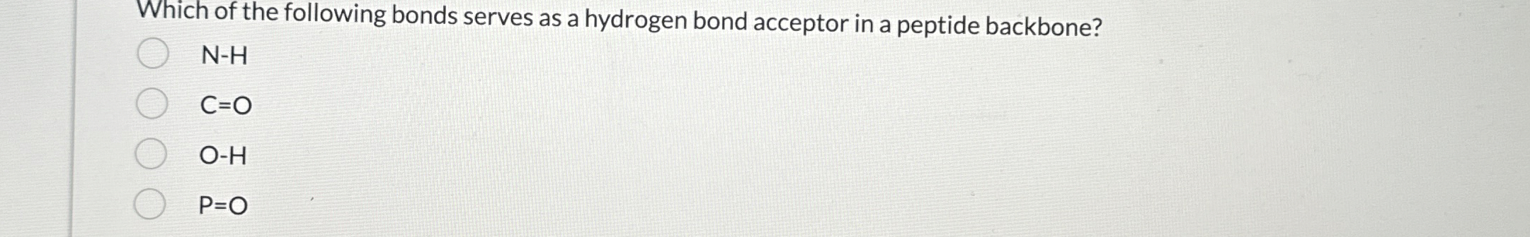 Solved Which of the following bonds serves as a hydrogen | Chegg.com