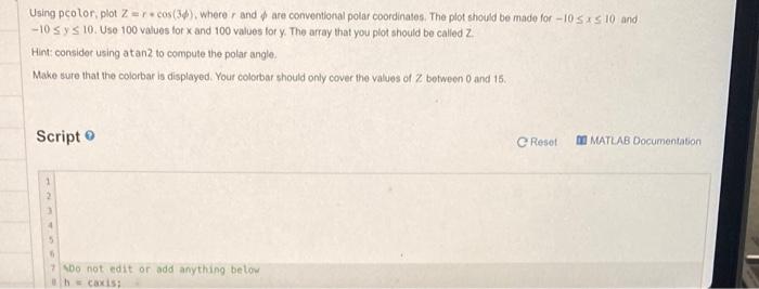 Hello, I really need help with this MATLAB question | Chegg.com