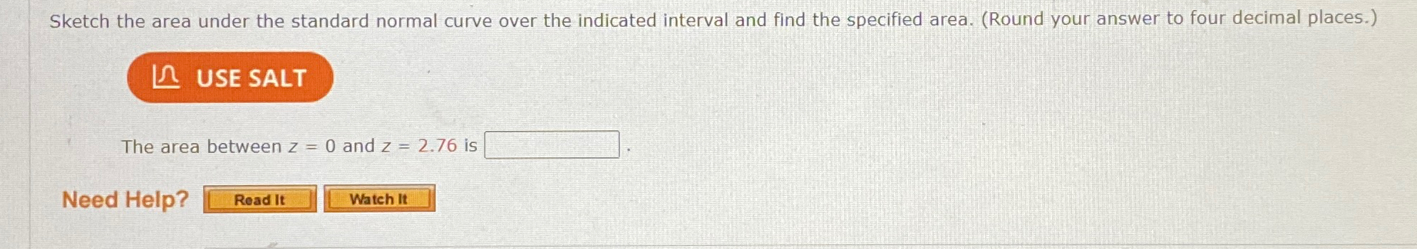 Solved Sketch the area under the standard normal curve over | Chegg.com