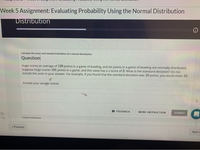 Solved Week 5 Assignment: Evaluating Probability Using the | Chegg.com