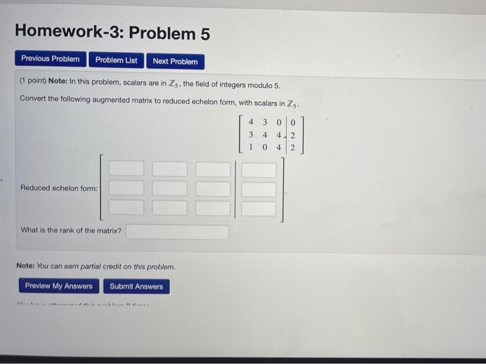 Solved Homework-3: Problem 5 Previous Problem Probler List | Chegg.com