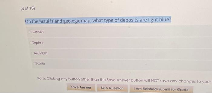 Solved On the Maui Island geologic map, what type of | Chegg.com