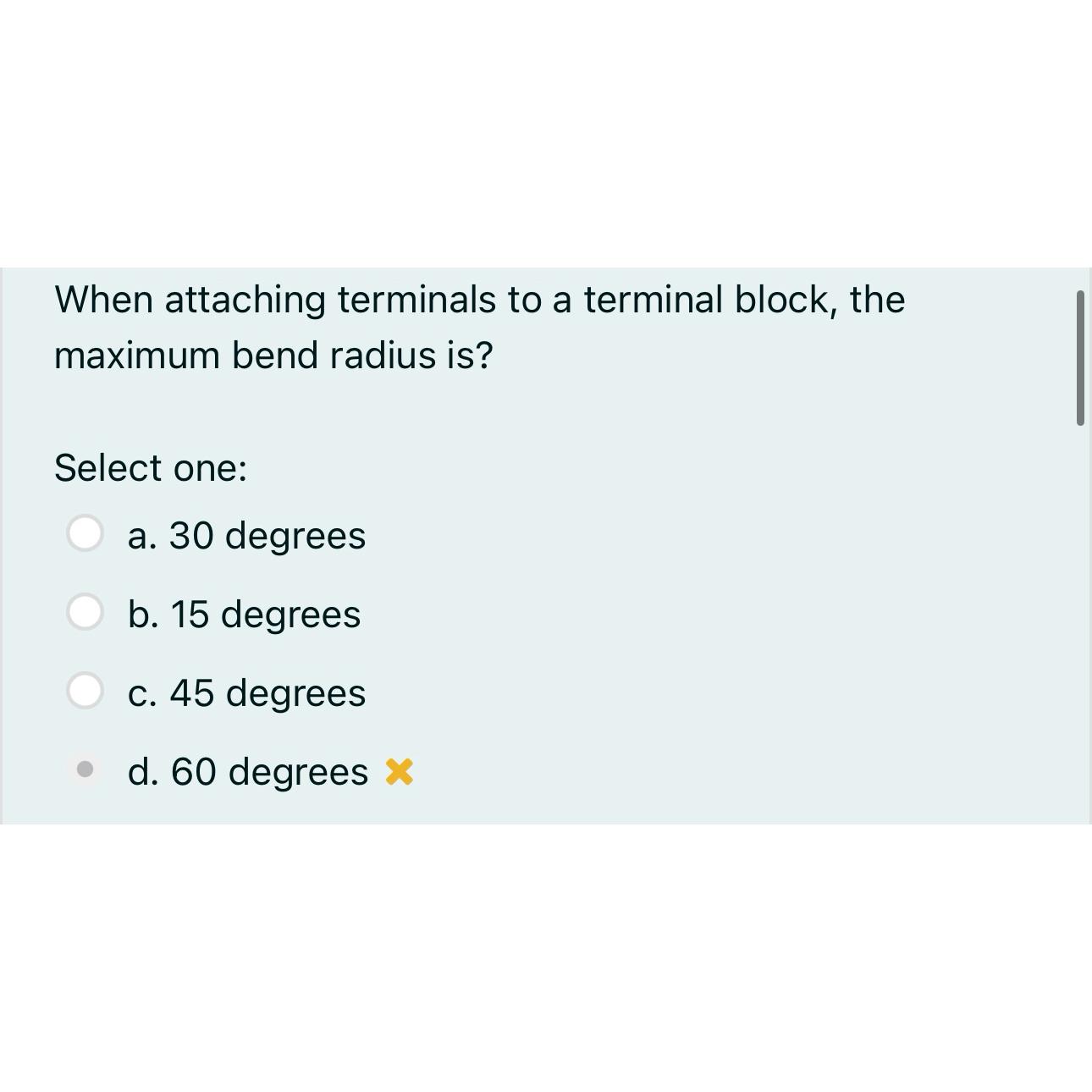 Solved When attaching terminals to a terminal block, the | Chegg.com