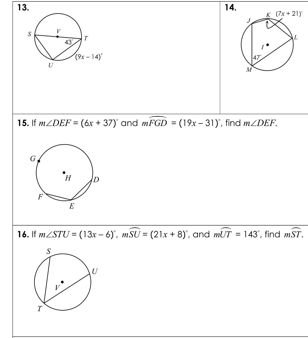 Solved only 13 and 16 full question for 16 is..m STU | Chegg.com