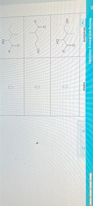 Solved Naming and drawing aldehydes: | Chegg.com