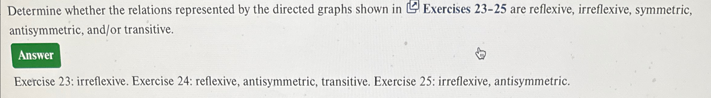 Determine whether the relations represented by the | Chegg.com