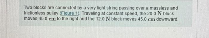 Solved Two blocks are connected by a very light string | Chegg.com