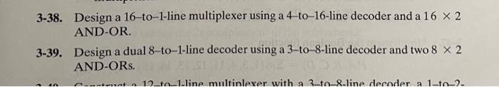 Solved 3-28. Design a 4-to-16-line decoder using two 3 | Chegg.com