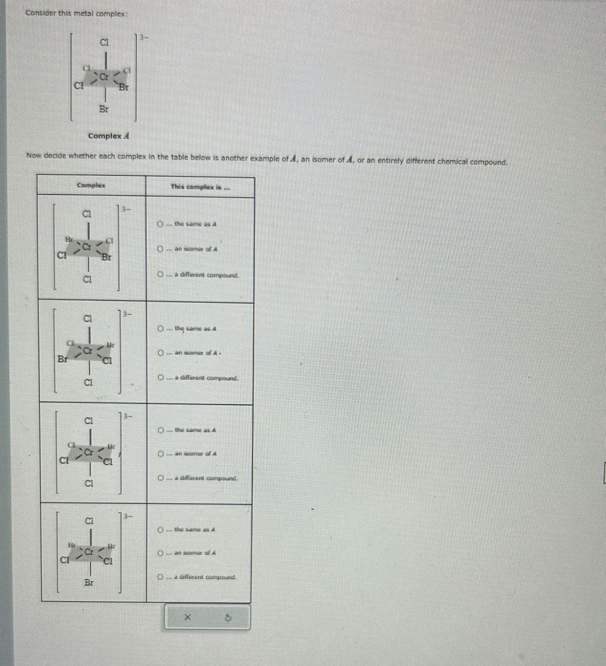 Solved Consider this metal complex:Complex ANow dedde | Chegg.com