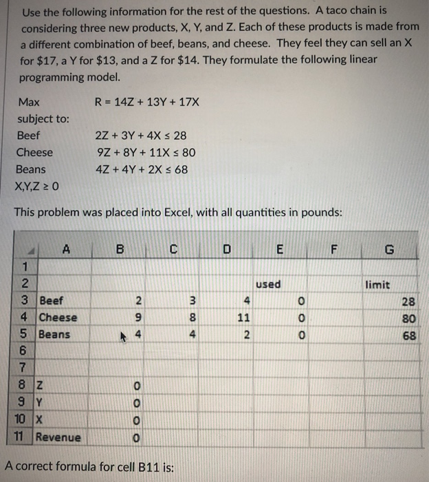 Solved Use the following information for the rest of the | Chegg.com