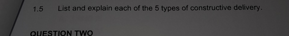 Solved 1.5 ﻿List and explain each of the 5 ﻿types of | Chegg.com