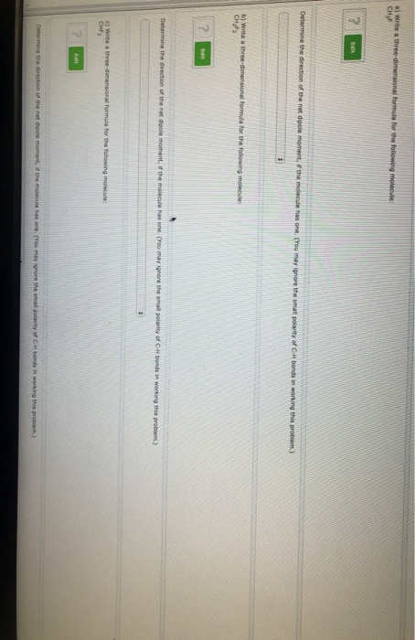 Solved a) Write a three-dimensional formula for the | Chegg.com