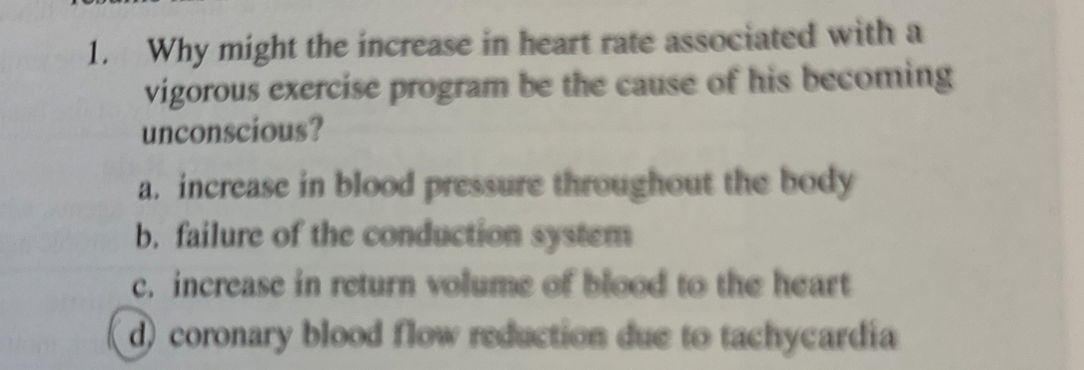 Solved Why might the increase in heart rate associated with | Chegg.com