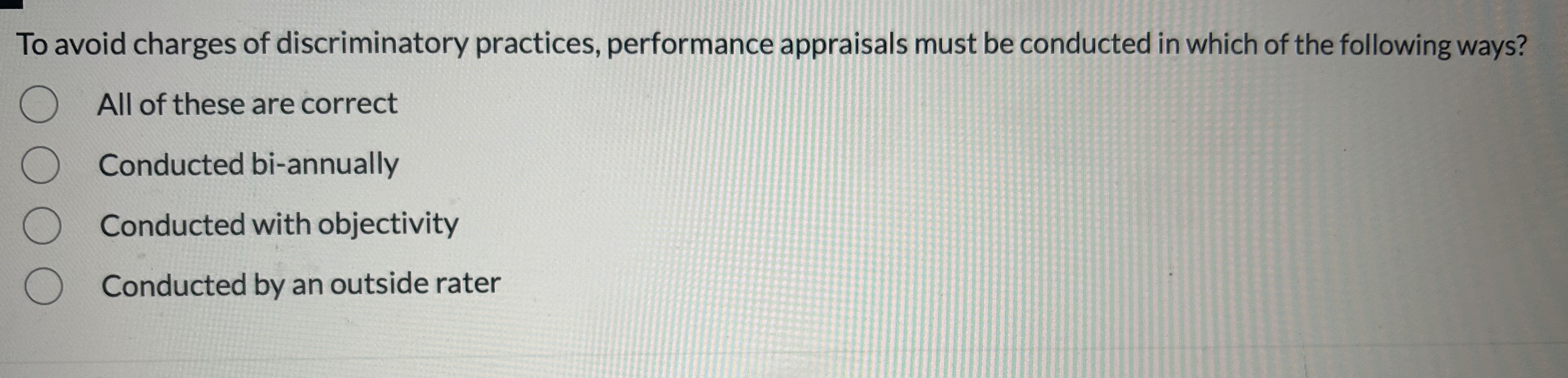 Solved To avoid charges of discriminatory practices, | Chegg.com