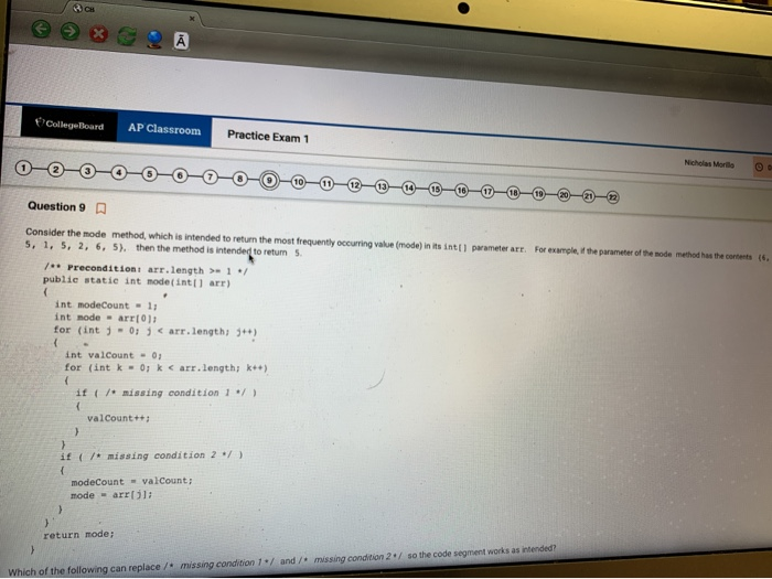 Solved College Board AP Classroom Practice Exam 1 Question 8 | Chegg.com