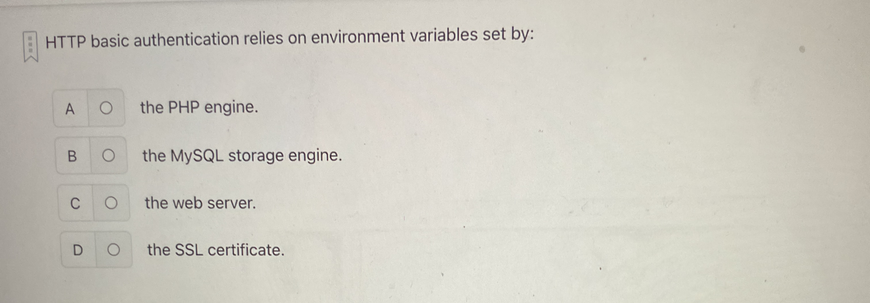 Solved HTTP basic authentication relies on environment | Chegg.com