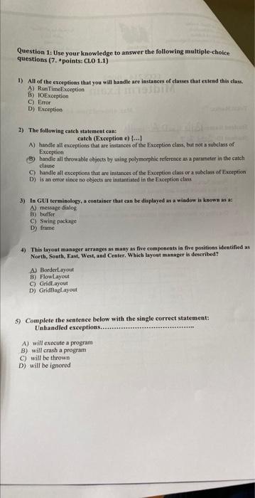 Solved Question 1: Use your knowledge to answer the | Chegg.com