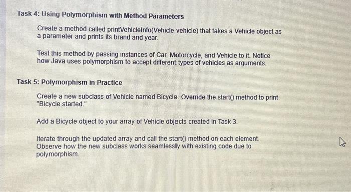 Solved Lab Title: Exploring Polymorphism in Java (Without | Chegg.com