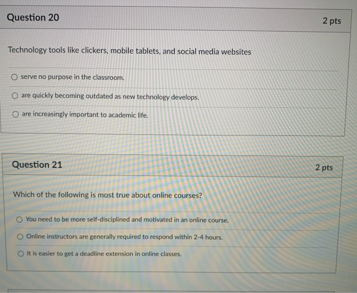 Solved 2 pts Question 26 Which of the following are | Chegg.com