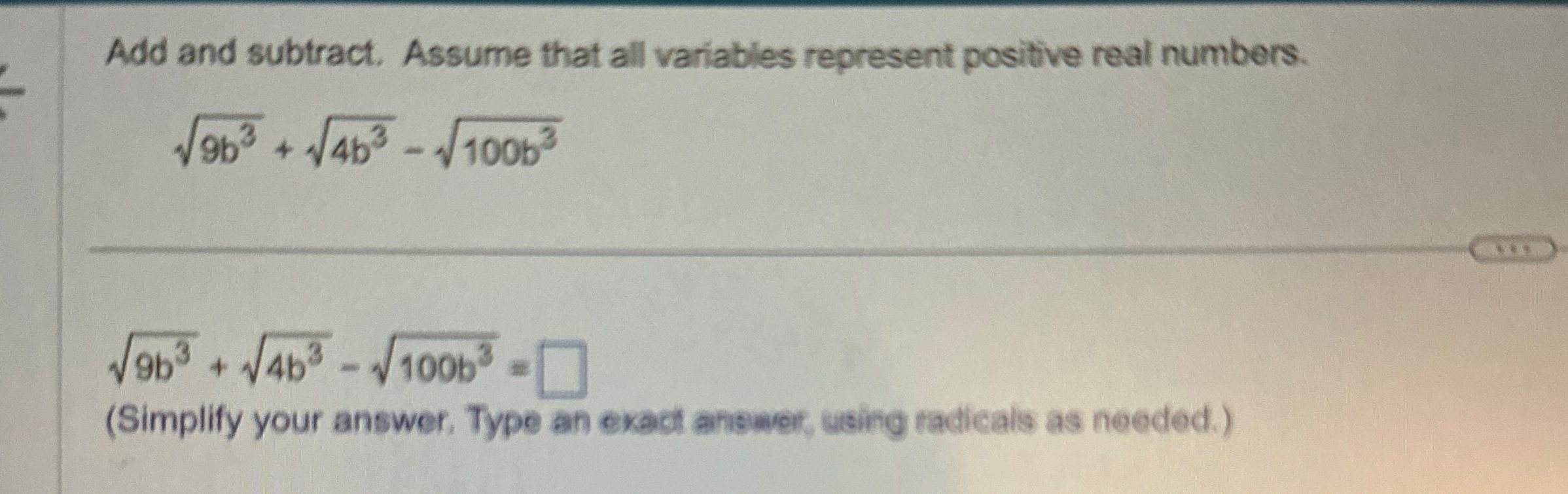 Solved Add and subtract. Assume that all variables represent | Chegg.com