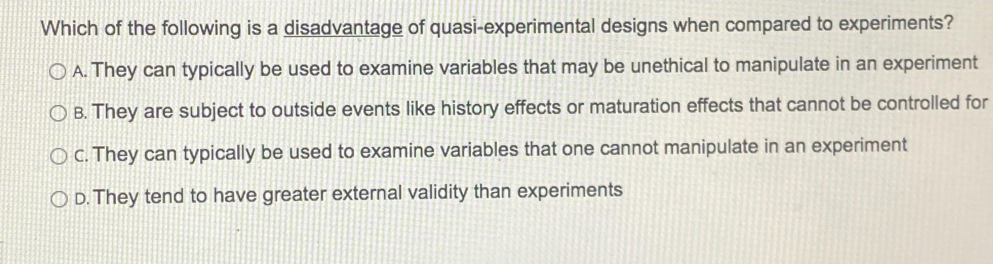 Solved Which of the following is a disadvantage of | Chegg.com