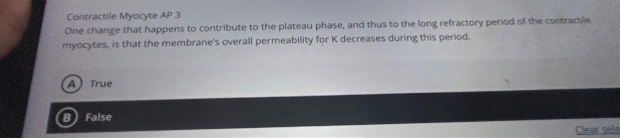 Solved Contractile Myocyte AP 3One change that happens to | Chegg.com