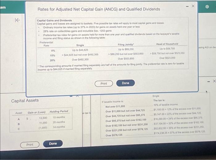 Solved Rates for Adjusted Net Capital Gain (ANCG) and | Chegg.com