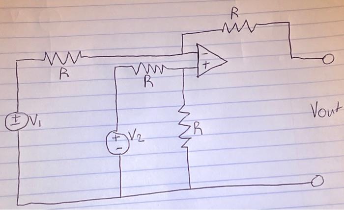 Solved Calculate the Vout and display answer as a functiok | Chegg.com