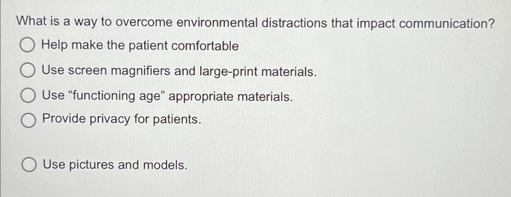 Solved What is a way to overcome environmental distractions | Chegg.com