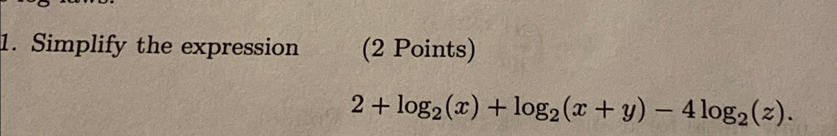 Solved Simplify the expression(2 | Chegg.com