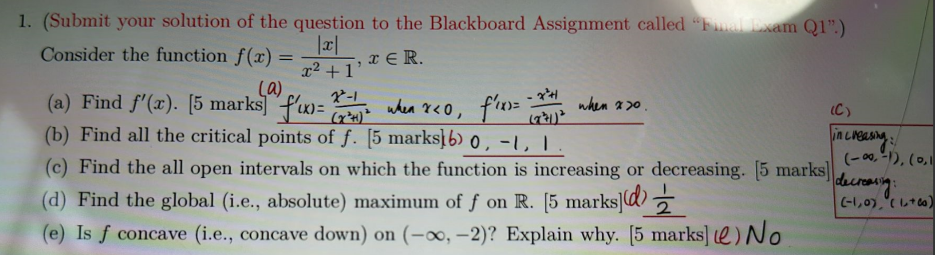 Solved (Submit your solution of the question to the | Chegg.com