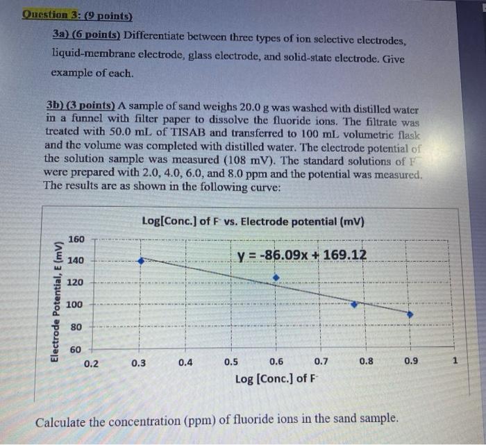 Solved Question 3: (9 points) 3a) (6 points) Differentiate | Chegg.com