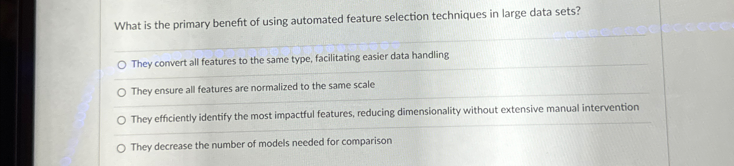 Solved What is the primary benefit of using automated | Chegg.com