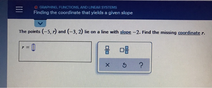 Solved GRAPHING, FUNCTIONS, AND LINEAR SYSTEMS Finding the | Chegg.com